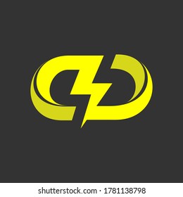 Simple Flat Logo Bolt Power Stock Vector (Royalty Free) 1781138798 ...