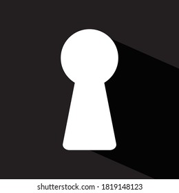 Simple Flat Round Key Hole Illustration Stock Vector (Royalty Free ...