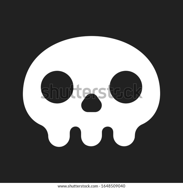 Simple Flat Style Design Skull Icon Stock Vector (Royalty Free ...