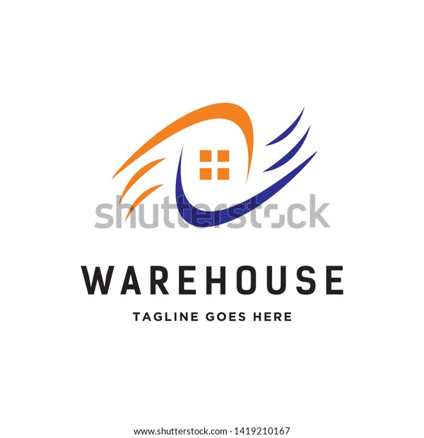 Simple Flat Warehouse Logo Icon Vector Stock Vector (Royalty Free ...
