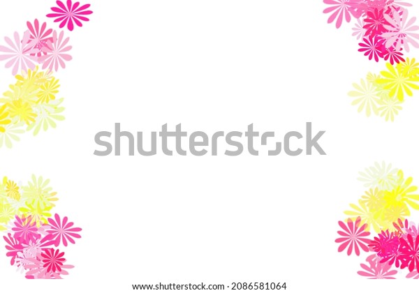 Simple Flower Corner White Background Stock Vector (Royalty Free ...