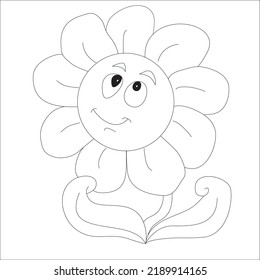 Simple Flower Cute Line Art Design Stock Vector (Royalty Free ...