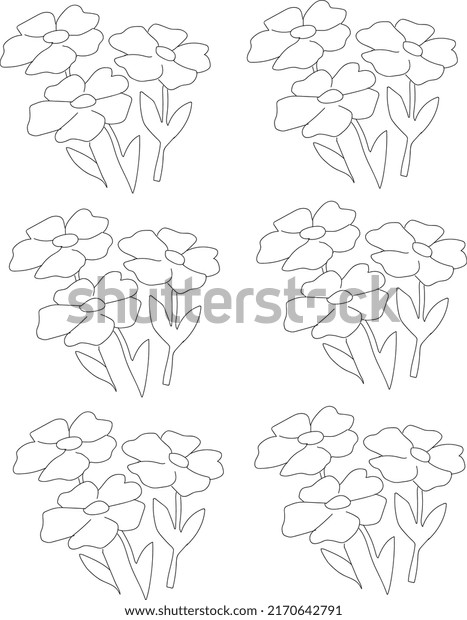 Simple Flower Line Art Design Stock Vector (Royalty Free) 2170642791 ...