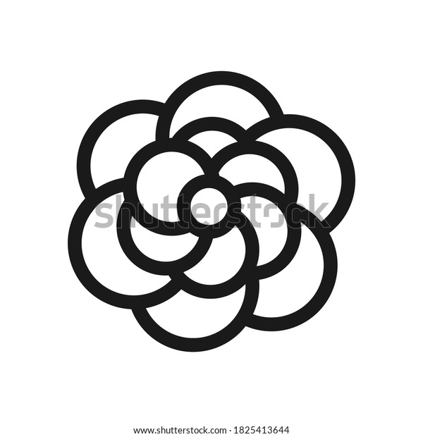 Simple Flower Outline Cartoon Design Vector Stock Vector (Royalty Free ...