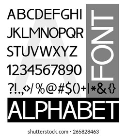 Simple Font Set Letters Symbols Alphabetical Stock Vector (Royalty Free ...