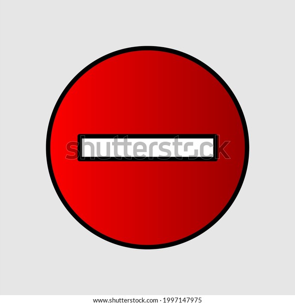 Simple Forbidden Stop Sign Education Stock Vector (Royalty Free ...
