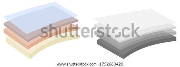 Simple Four Layers Fabric Diagram Various Stock Vector (Royalty Free ...