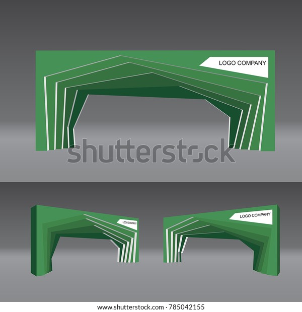 Simple Gate Entrance Modern Style Green Stock Vector (Royalty Free ...