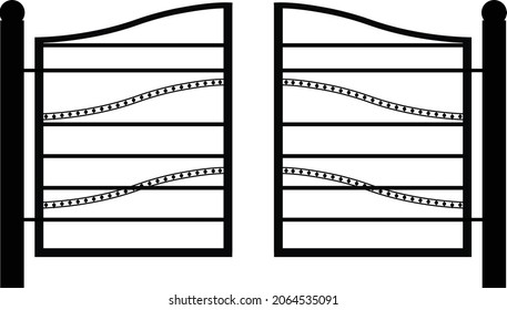 Simple Gates Clip Art Vector Illustration Stock Vector (Royalty Free ...