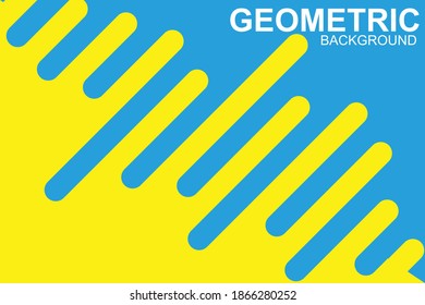 Simple Geometric Background Design Blue Yellow Stock Vector (Royalty ...