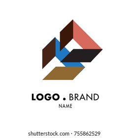 Simple Geometric Corporate Logo Design Stock Vector (Royalty Free ...