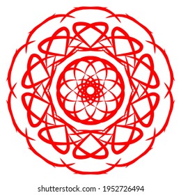 Simple Geometric Mandala Design Stock Vector (Royalty Free) 1952726485 ...