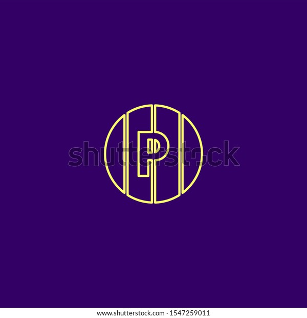 Simple Geometric P Logo Letter Isolated Stock Vector (Royalty Free ...