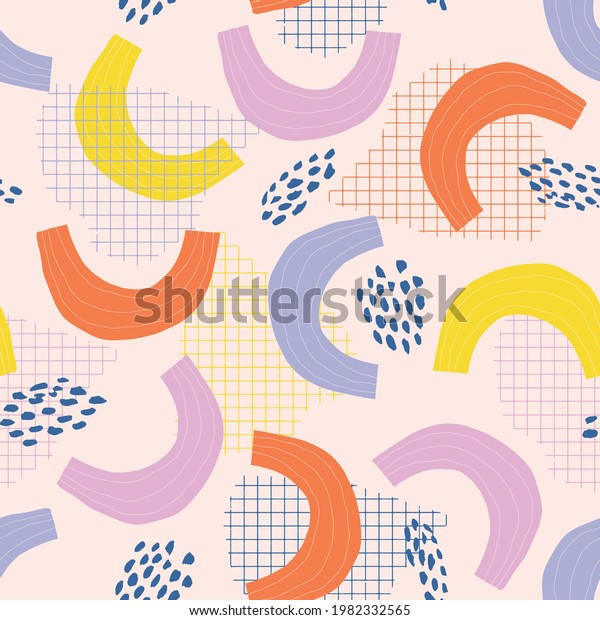 Simple Geometric Shapes Cut Out Collage Stock Vector (Royalty Free ...