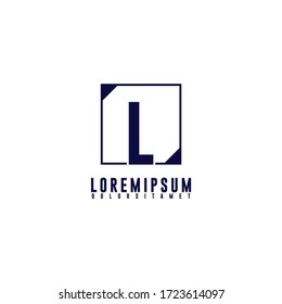 Simple Geometric Square L Logotype Design Stock Vector (Royalty Free ...
