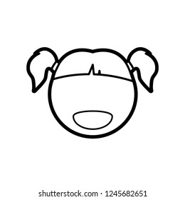 Simple Girl Icon Stock Vector (Royalty Free) 1245682651 | Shutterstock
