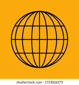 Simple Globe Design Globe Design Outline Stock Vector (Royalty Free ...
