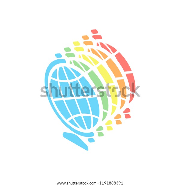 Simple Globe Symbol Stack Colorful Isometric Stock Vector (Royalty Free ...