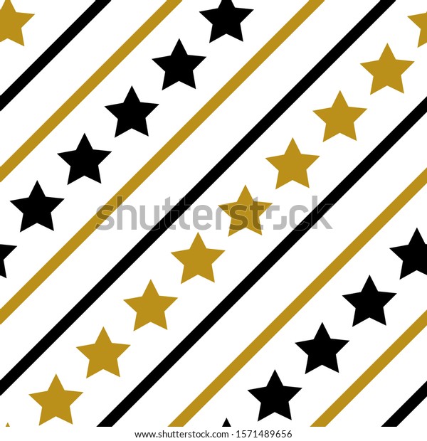 Simple Gold Black Line Star On Stock Vector (Royalty Free) 1571489656 ...