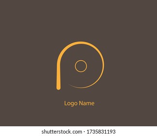 Simple Gold Logo Outline Vector Flat Stock Vector (Royalty Free ...