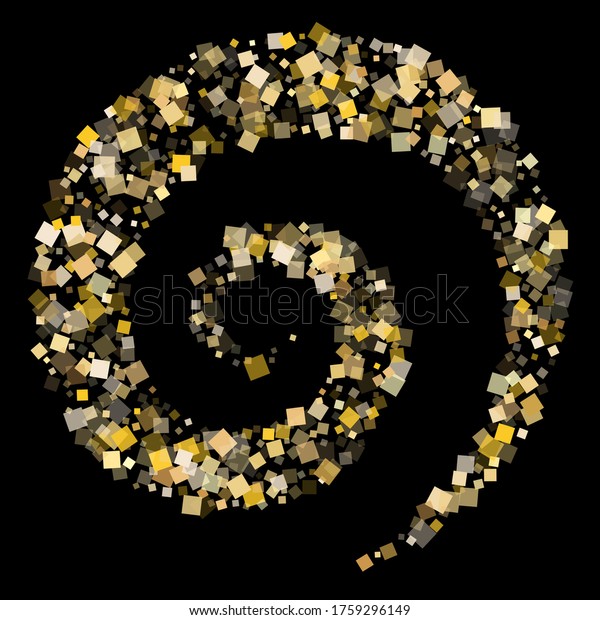 Simple Gold Square Confetti Sparkles Scatter Stock Vector (Royalty Free ...