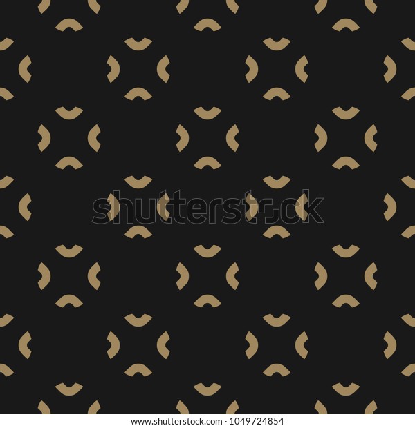 Simple Golden Abstract Floral Pattern Vector Stock Vector (Royalty Free ...