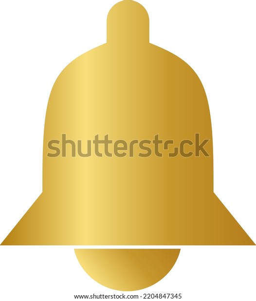 Simple Golden Bell Vector Illustration Logo Stock Vector (Royalty Free ...