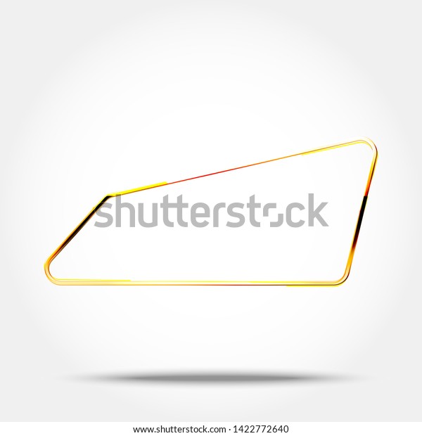 Simple Golden Frame Vector Design Element Stock Vector (Royalty Free ...