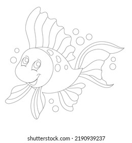 Simple Goldfish Line Art Design Stock Vector (Royalty Free) 2190939237 ...