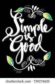 Simple Good Hand Lettering Calligraphy Stock Vector (Royalty Free ...