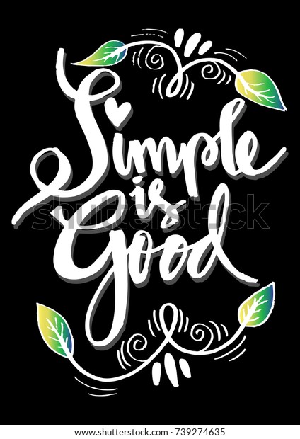 Simple Good Hand Lettering Calligraphy Stock Vector (Royalty Free ...