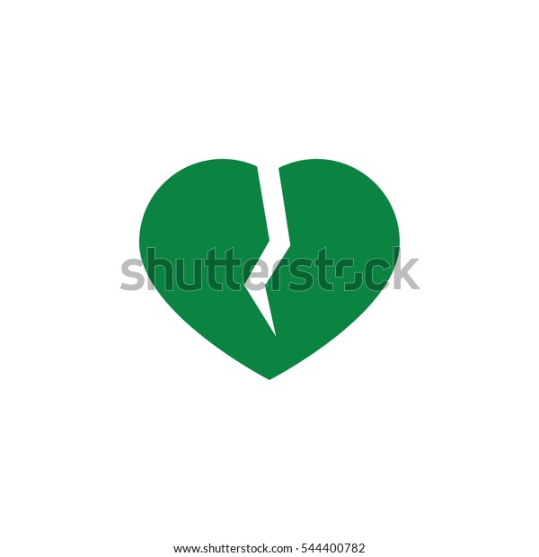 Simple Green Heart Vector Outline Graphic Stock Vector (Royalty Free ...