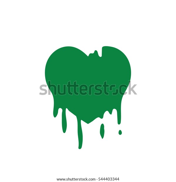 Simple Green Heart Vector Outline Graphic Stock Vector (Royalty Free ...