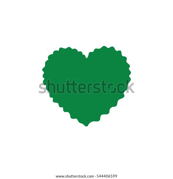 Simple Green Heart Vector Outline Graphic Stock Vector (Royalty Free ...