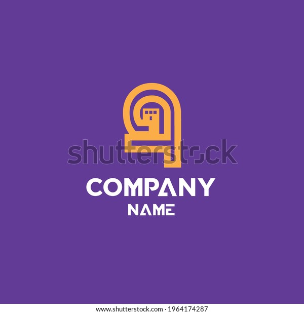 Simple Gt Building Logo Design Template Stock Vector (Royalty Free ...