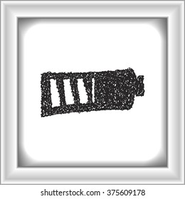 Simple Hand Drawn Doodle Battery Stock Vector (Royalty Free) 375609178 ...