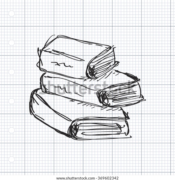 Simple Hand Drawn Doodle Book Stock Vector (Royalty Free) 369602342 ...