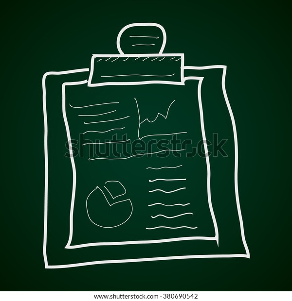 Simple Hand Drawn Doodle Clipboard Stock Vector (Royalty Free ...