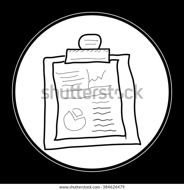 Simple Hand Drawn Doodle Clipboard Stock Vector (Royalty Free ...