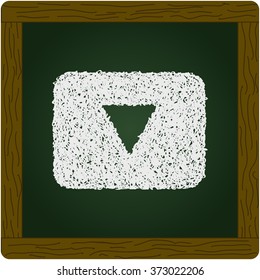 Simple Hand Drawn Doodle Down Button Stock Vector (Royalty Free ...