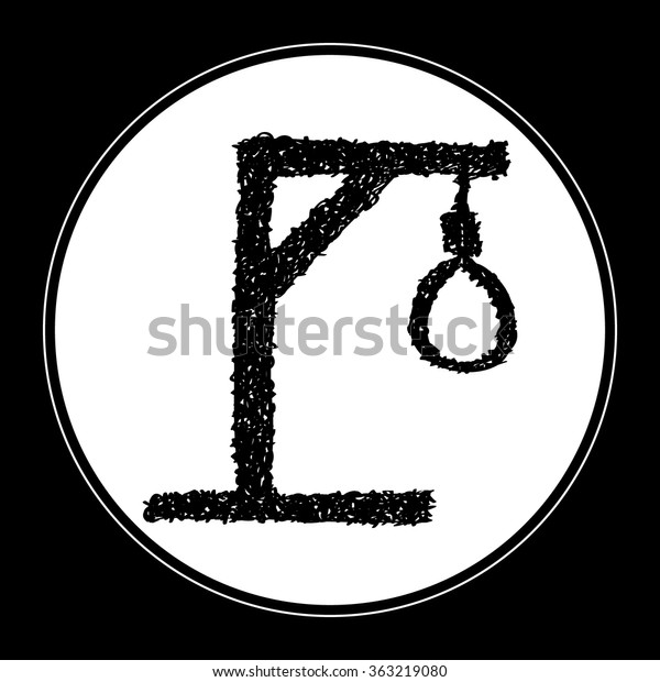 Simple Hand Drawn Doodle Hangmans Noose Stock Vector (Royalty Free ...