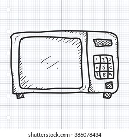 Simple Hand Drawn Doodle Microwave Stock Vector (Royalty Free ...