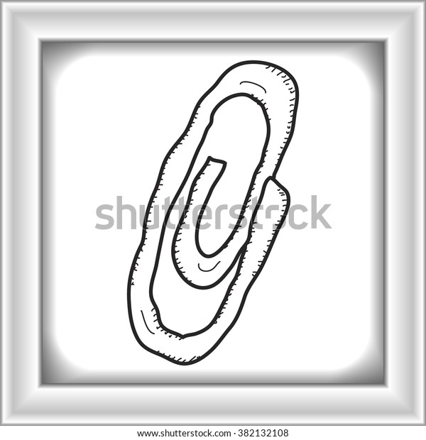 Simple Hand Drawn Doodle Paperclip Stock Vector (Royalty Free ...