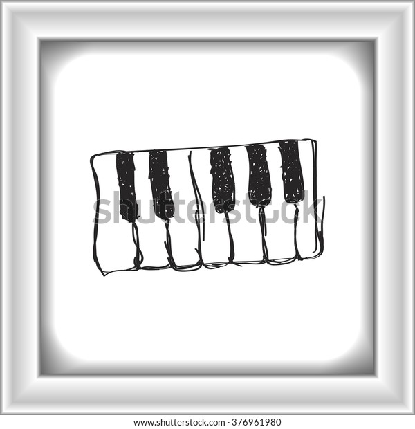 Simple Hand Drawn Doodle Piano Keys Stock Vector (Royalty Free ...