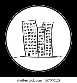 Simple Hand Drawn Doodle Skyscraper Stock Vector (Royalty Free ...