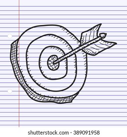 Simple Hand Drawn Doodle Target Stock Vector (Royalty Free) 389091958 ...