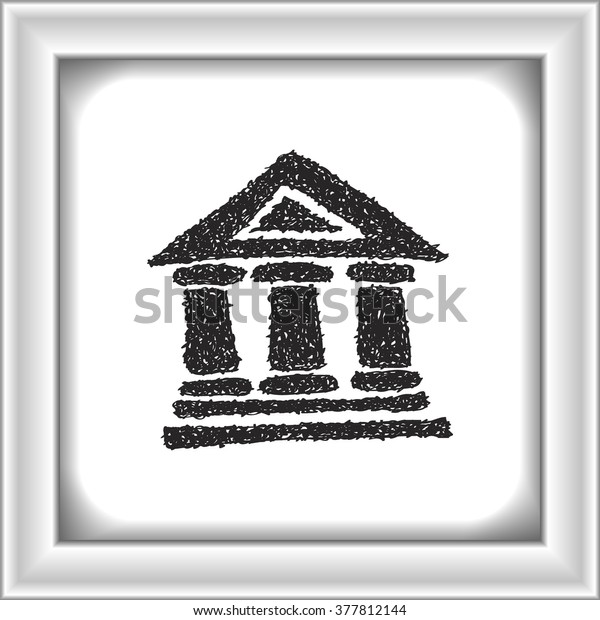 Simple Hand Drawn Doodle Temple Stock Vector (Royalty Free) 377812144 ...