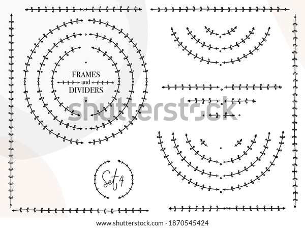 Simple Hand Drawn Text Dividers Minimalist Stock Vector (Royalty Free ...