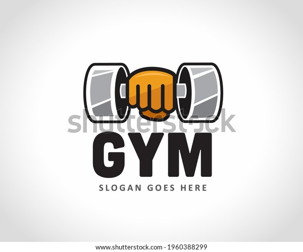 Simple Hand Fitting Illustration Logo Symbol Stock Vector (Royalty Free ...