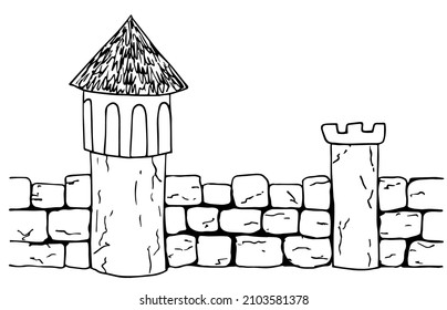 2,517 Castle wall outline Images, Stock Photos & Vectors | Shutterstock